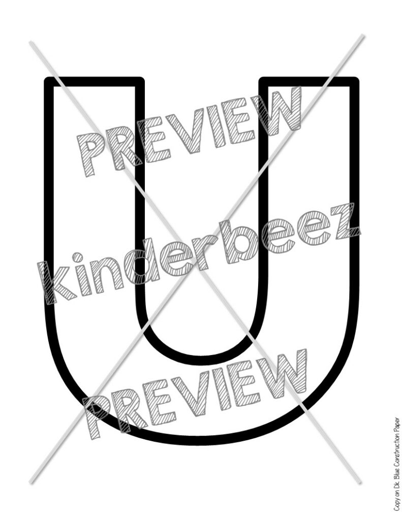 Letter U Craft, Alphabet Craft, Uu is for Umbrella, Umbrella Craft ...