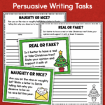 CHRISTMAS Writing Prompts & Paper Narrative Descriptive Persuasive ...