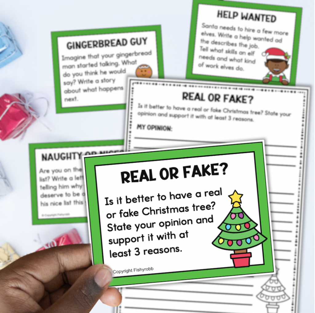 CHRISTMAS Writing Prompts & Paper Narrative Descriptive Persuasive ...