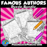 Famous Authors Word Search Puzzle Activity Page BUNDLE | 12 Wordsearch ...