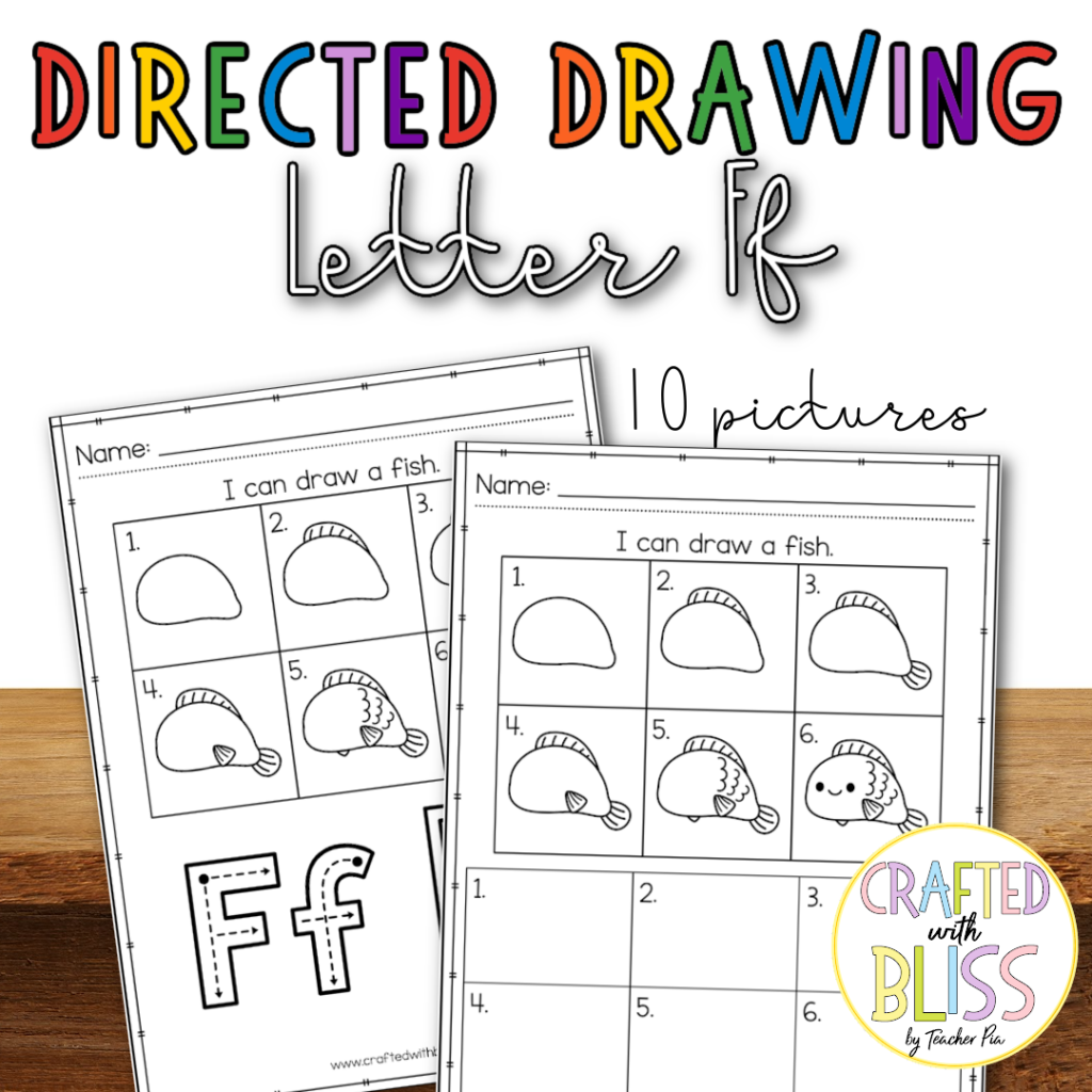 Directed Drawing Letter Ff Alphabet Worksheet Phonics Printable | Made ...