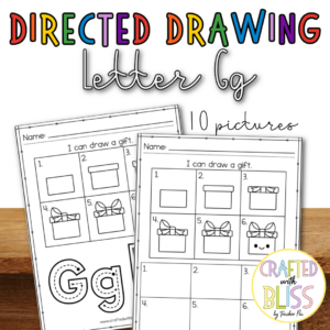 Directed Drawing Letter Gg Alphabet Worksheet Phonics Printable | Made ...