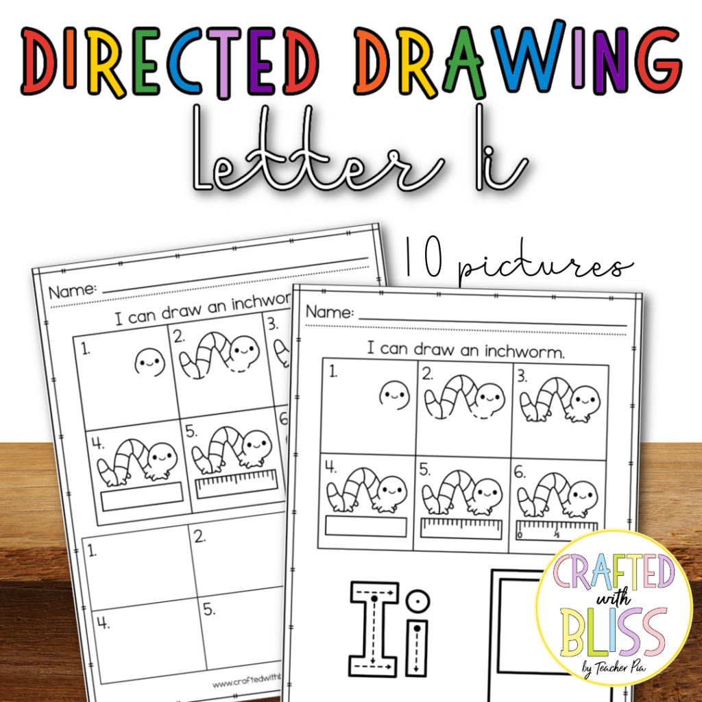 Directed Drawing Letter Ii Alphabet Worksheet Phonics Printable | Made ...