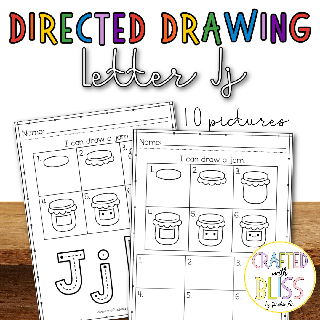 Directed Drawing Letter Jj Alphabet Worksheet Phonics Printable | Made By Teachers