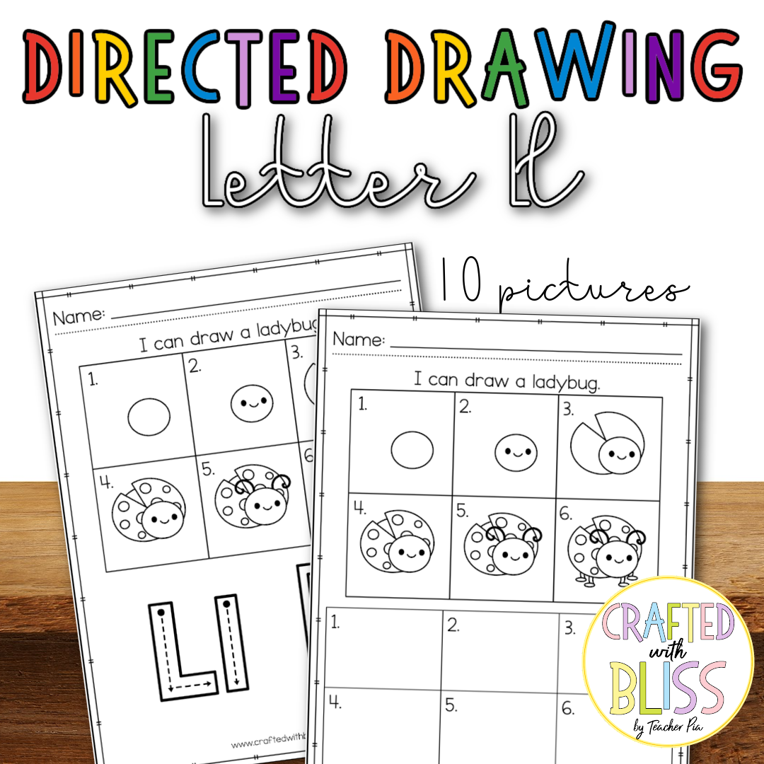 Directed Drawing Letter Ll Alphabet Worksheet Phonics Printable | Made ...