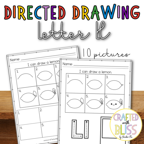 Directed Drawing Letter Ll Alphabet Worksheet Phonics Printable | Made ...