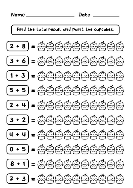 Addition 1-10 worksheet | Made By Teachers
