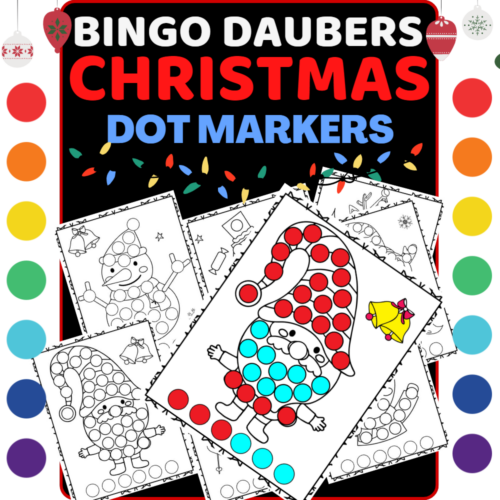 Christmas Dot Markers Bingo Daubers,Winter coloring Pages for New Year ...