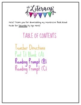 Saturday by Oge Mora Interactive Read Aloud Guide | Made By Teachers