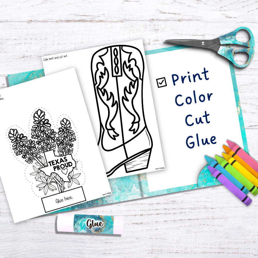 Bluebonnets in Boots Craft | Spring Craft | Mother's Day Craft | Texas ...