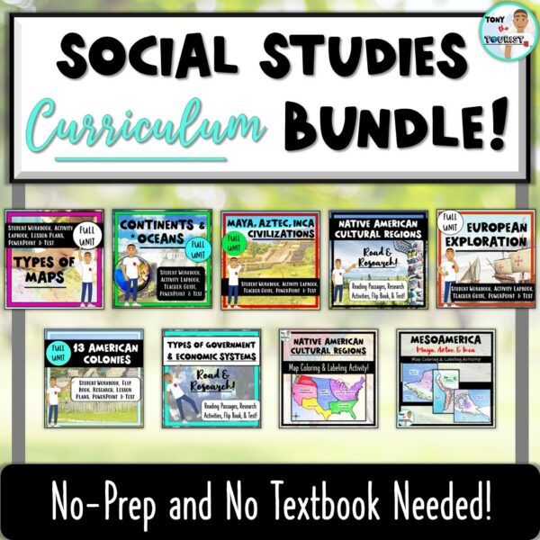 Social Studies Curriculum Bundle! No-Prep & Google Compatible | Made By ...