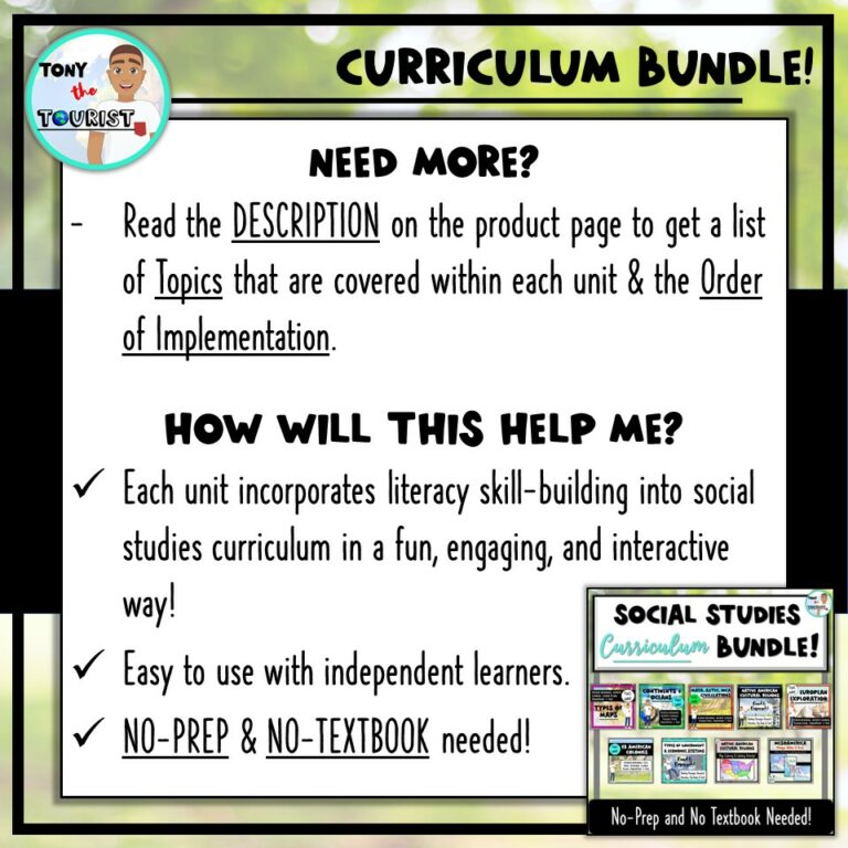 Social Studies Curriculum Bundle! No-Prep & Google Compatible | Made By ...