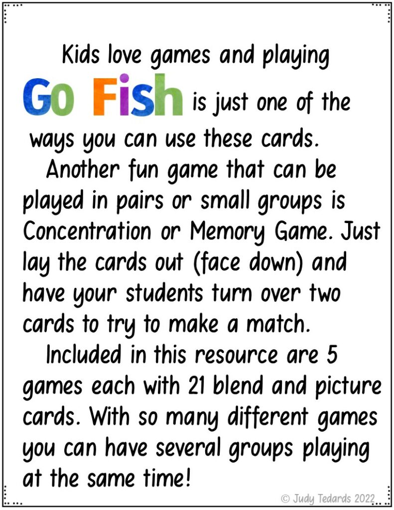 GO FISH {Blends} | Made By Teachers