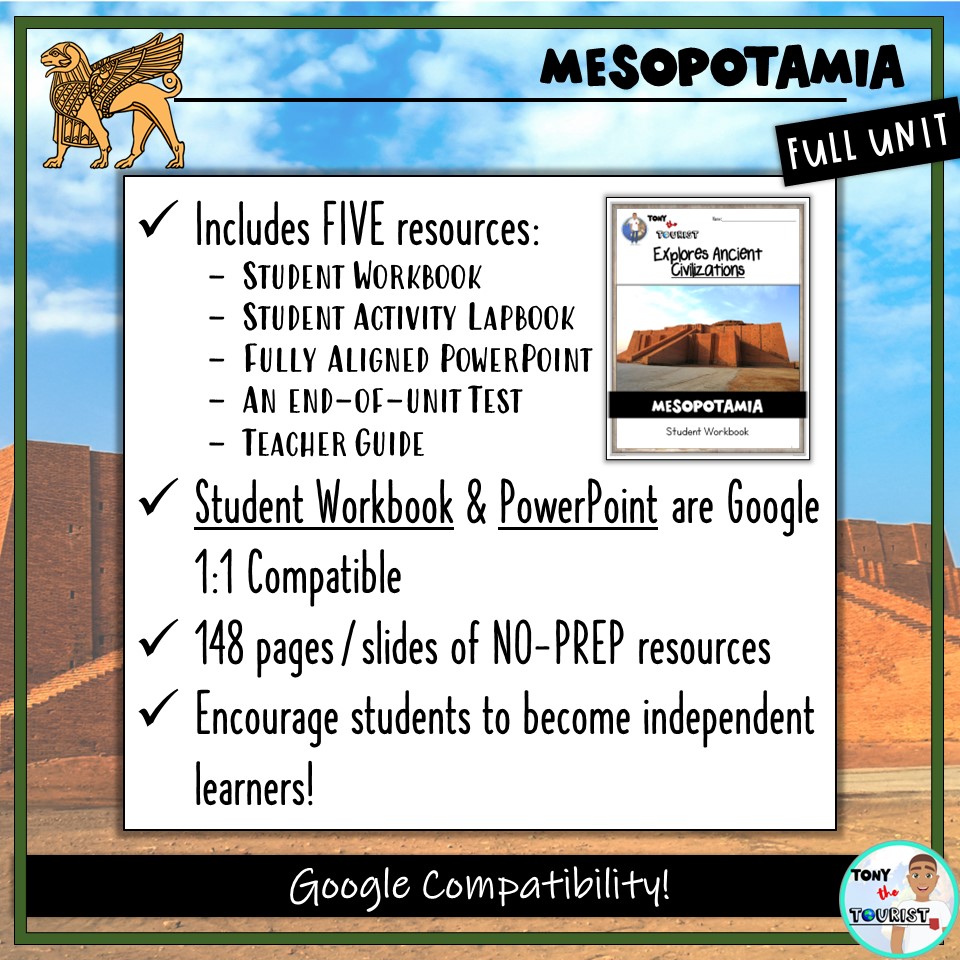 Mesopotamia Unit Bundle- Reading Passages, Activities, PowerPoint, Test ...