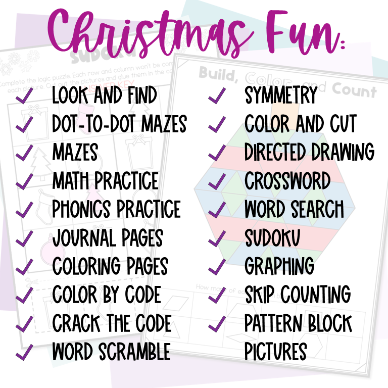 Christmas Coloring Pages and Holiday Activities - Mazes, Puzzles ...