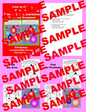 Christmas Color by Code: Area and Perimeter Tree 4 in 1: Practice ...