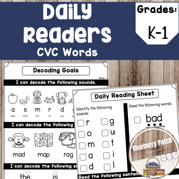 Science of Reading CVC Daily Readers - Made By Teachers
