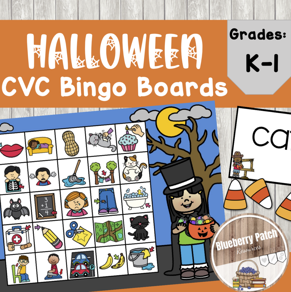 CVC Halloween BINGO - SOR Games | Made By Teachers