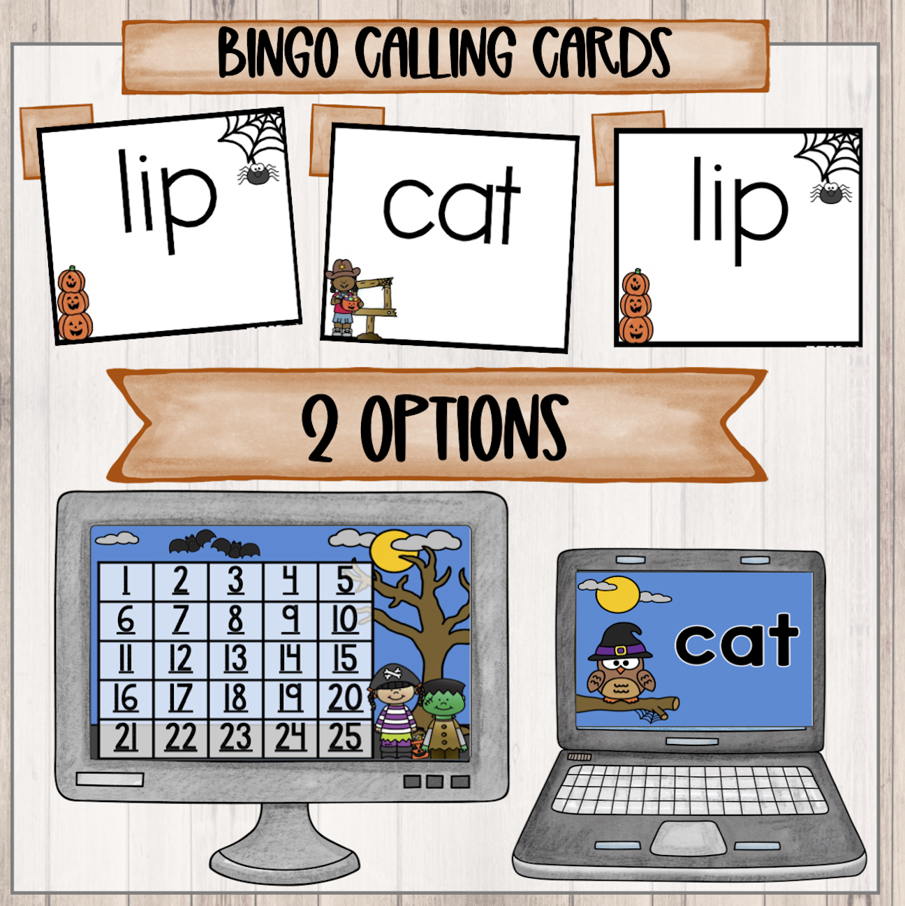 CVC Halloween BINGO - SOR Games | Made By Teachers