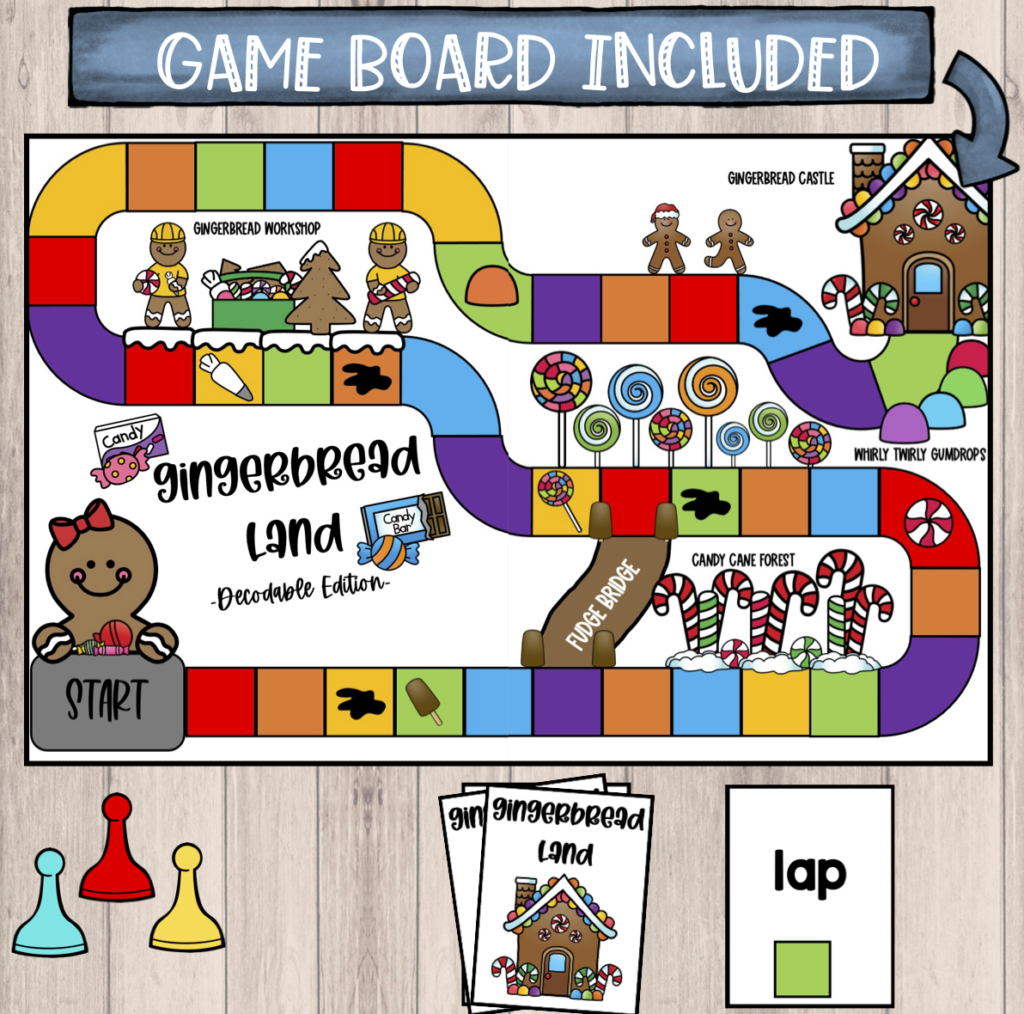 Gingerbread Land CVC Decodable Game | Made By Teachers