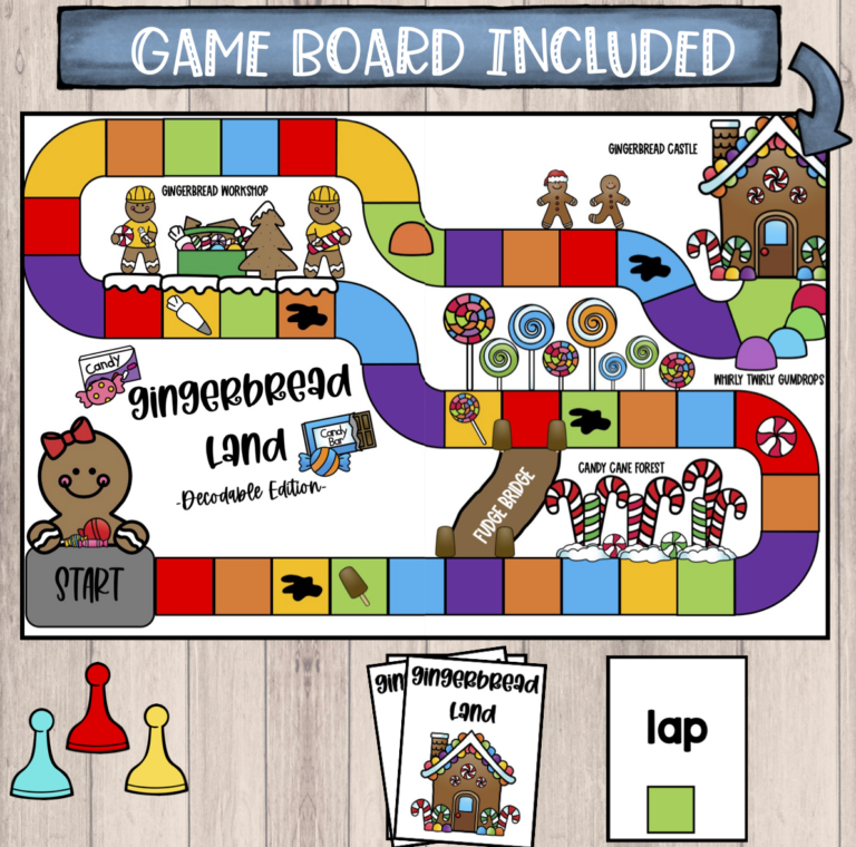 Gingerbread Land CVC Decodable Game | Made By Teachers