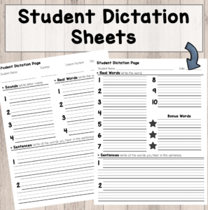 Dictation Sheets for Science of Reading | Made By Teachers