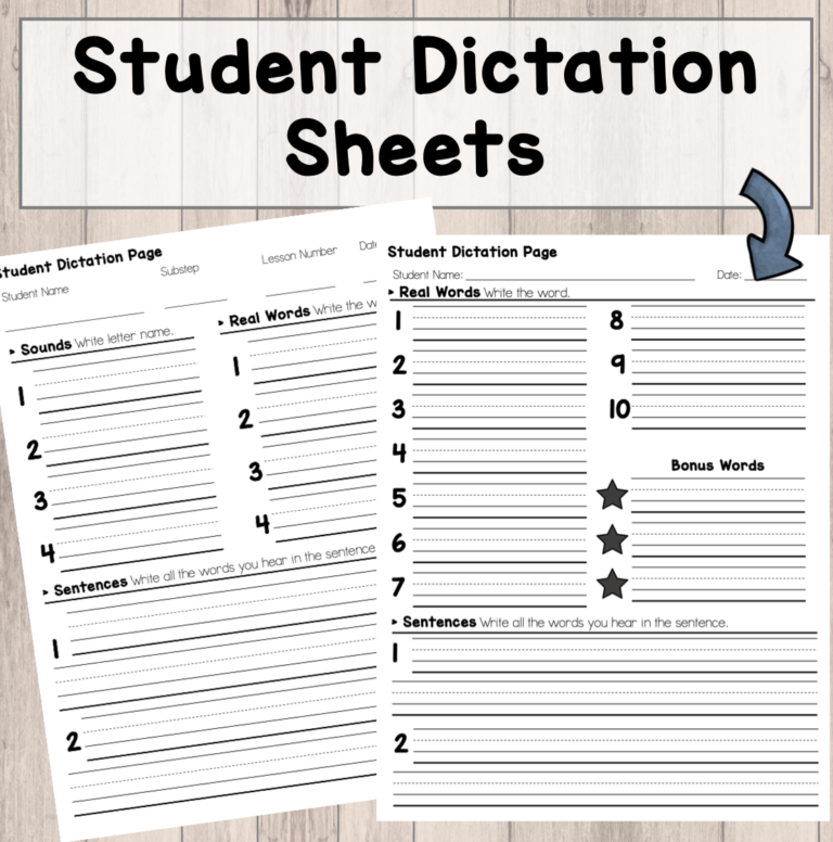 Dictation Sheets for Science of Reading | Made By Teachers