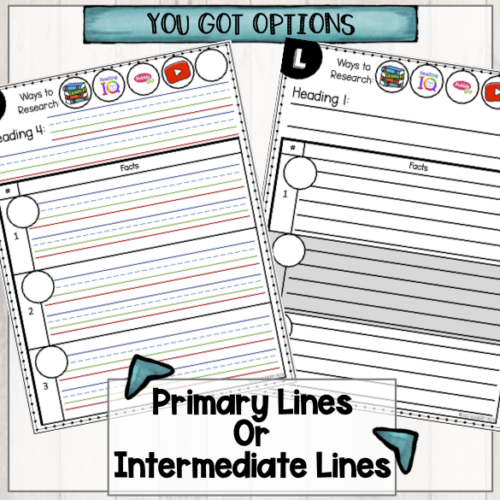 Research and Nonfiction Writing with Paper and Graphic Organizers ...