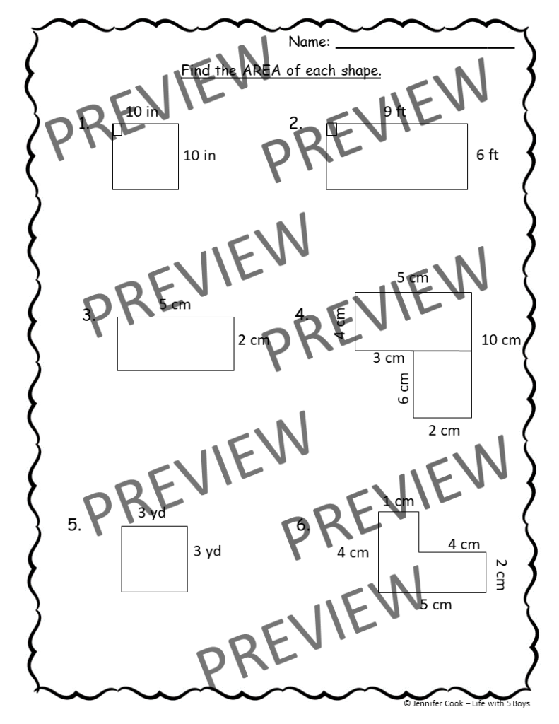 Math Worksheets for Quadrilaterals Perimeter and Area | Made By Teachers
