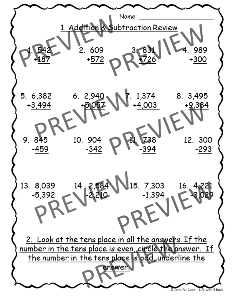 Math Worksheets for Addition and Subtraction - Made By Teachers