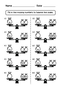 Balancing scale worksheet | Made By Teachers