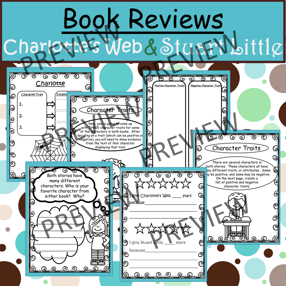 Charlotte's Web and Stuart Little Activities Book Reviews | Made By ...