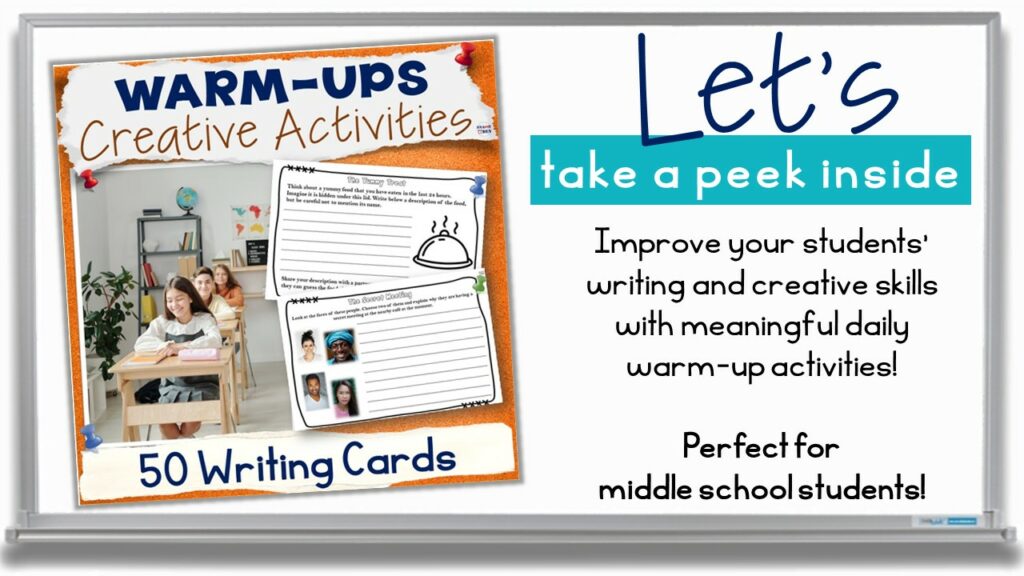Warm Up Activities For Middle School: 50 Days of Creative Writing Bell ...