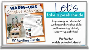 Warm Up Activities For Middle School: 50 Days of Creative Writing Bell ...