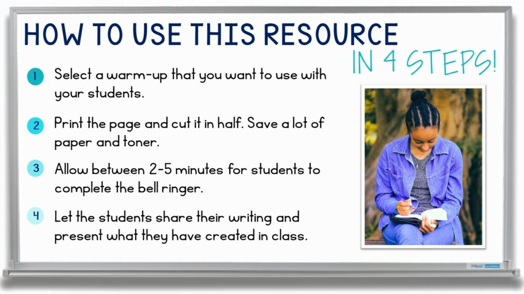 Warm Up Activities For Middle School: 50 Days of Creative Writing Bell ...