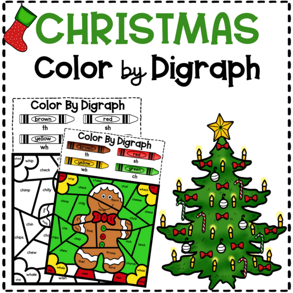 Christmas Activities Color by Digraphs | Made By Teachers