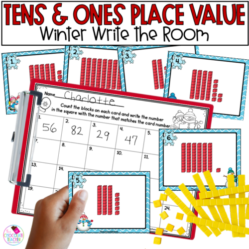 Place Value - Tens and Ones - Winter Math Activities - Write the Room ...