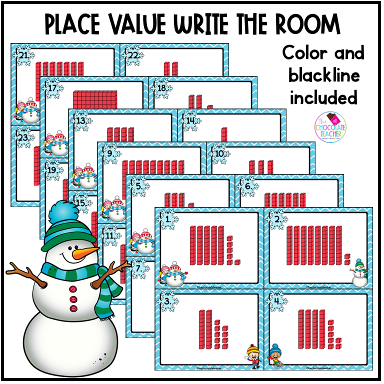 Place Value - Tens and Ones - Winter Math Activities - Write the Room ...