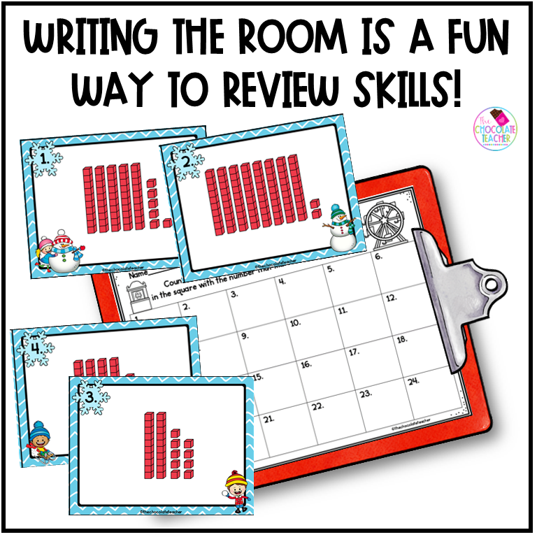 Place Value - Tens and Ones - Winter Math Activities - Write the Room ...