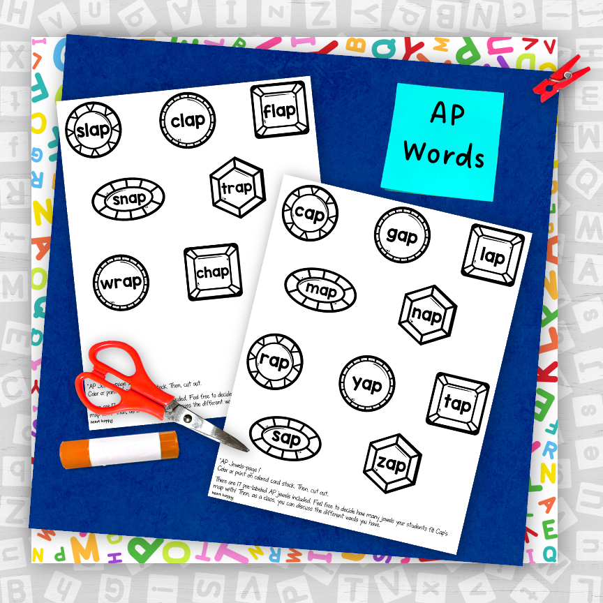Short A Vowel Craft | Cap's AP Treasure Map | AP Word Family | Made By ...