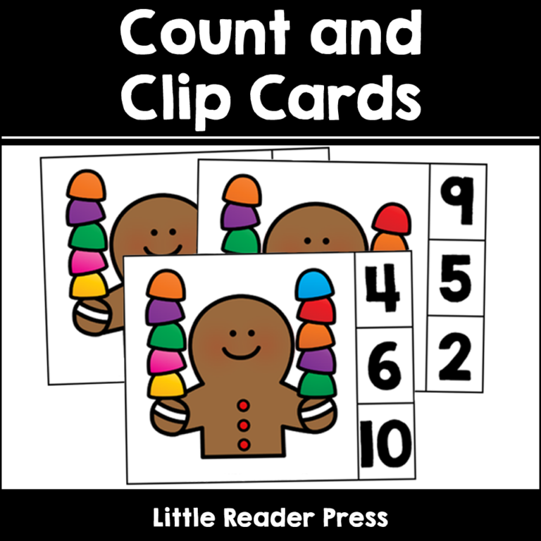 Gingerbread Man 0-10 Count and Clip Cards | Made By Teachers