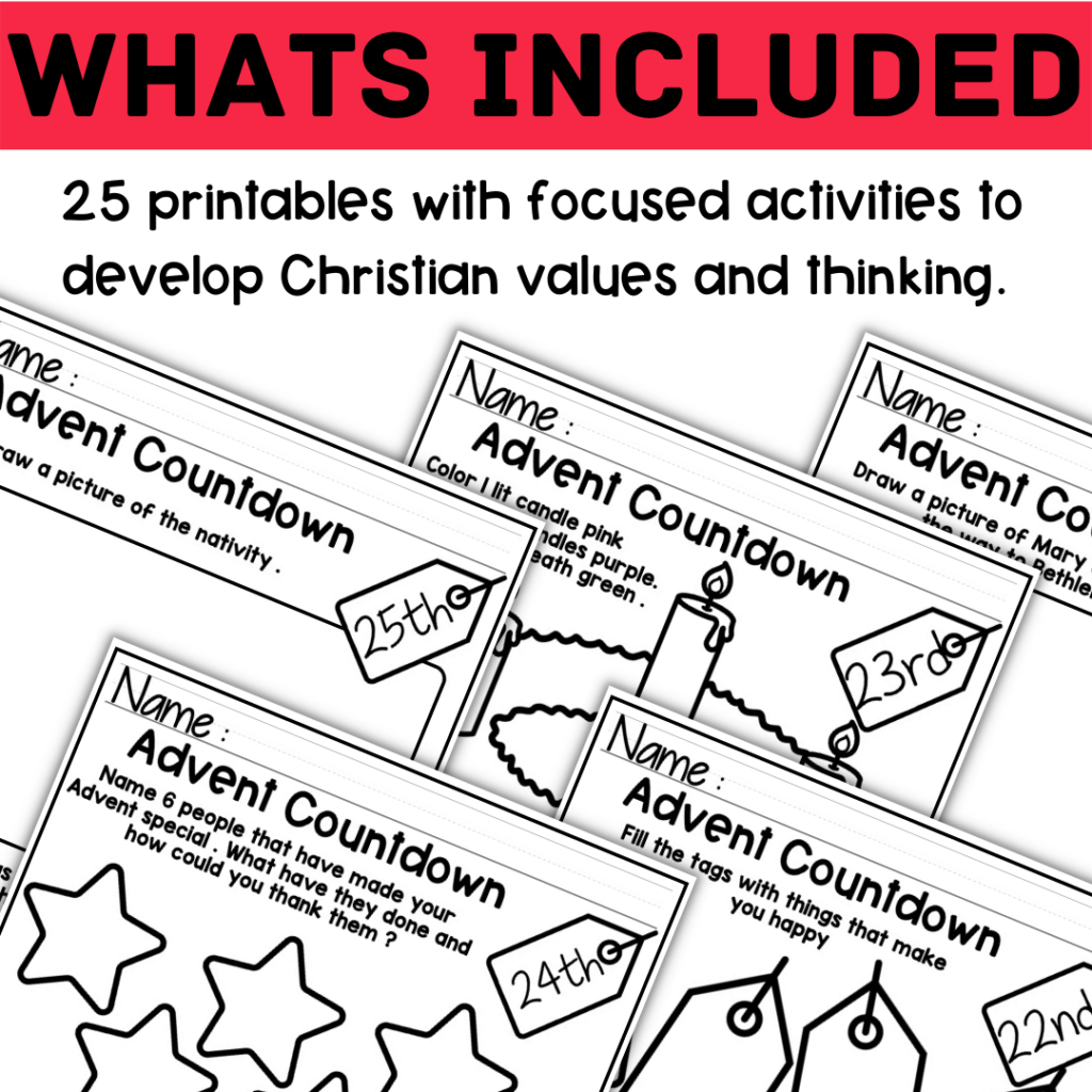 Christmas Advent Countdown Worksheets | Made By Teachers
