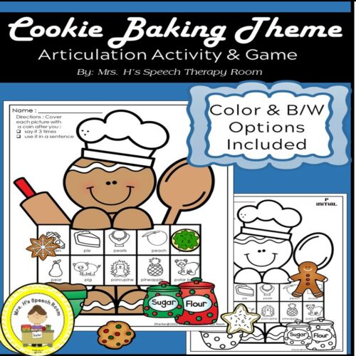 Gingerbread Man Cookie Speech Therapy Articulation Activity | Made By ...