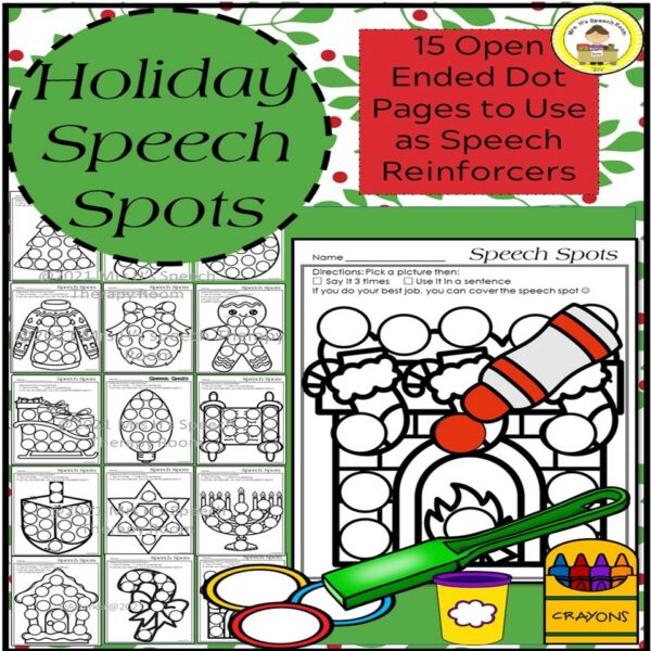 Dot Marker Activities for Speech Therapy Christmas Theme | Made By Teachers