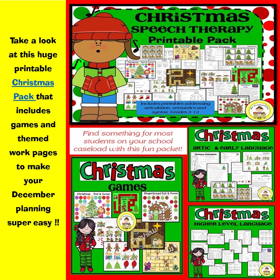 Dot Marker Activities for Speech Therapy Christmas Theme | Made By Teachers