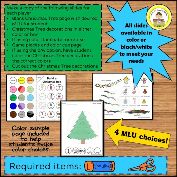 Build a Christmas Tree Activity To Increase Sentence Length in Speech ...