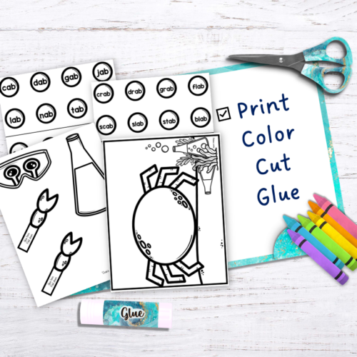 Short A Vowel Craft | Crab's Lab | AB Word Family | Made By Teachers