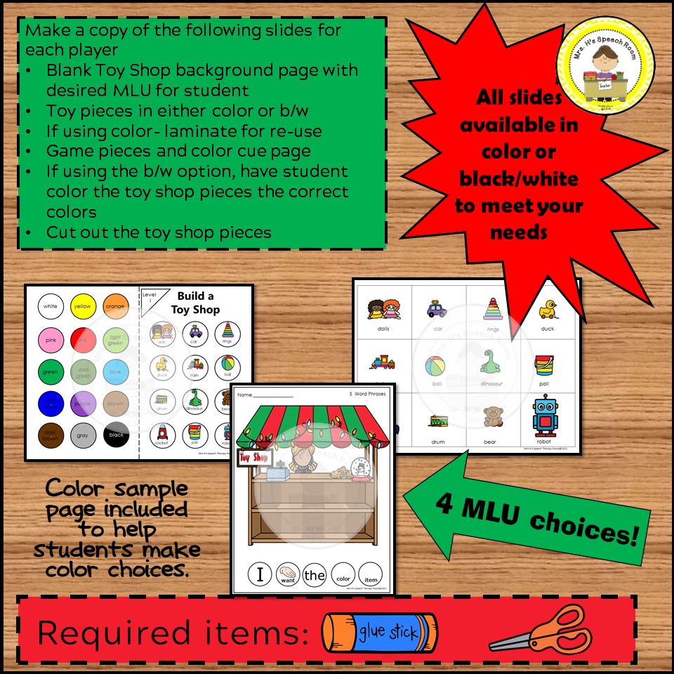 Christmas Speech Therapy Build a Toy Shop to Expand Sentence Length ...