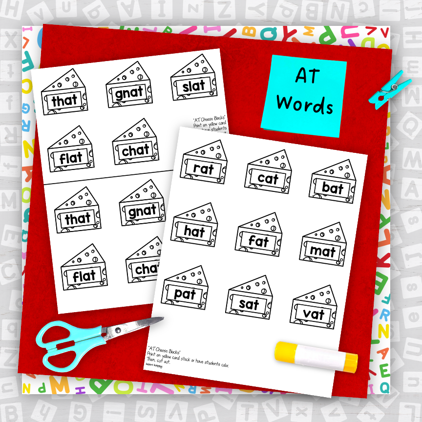 Short A Vowel Craft | Rat's AT Hat | AT Word Family | Made By Teachers