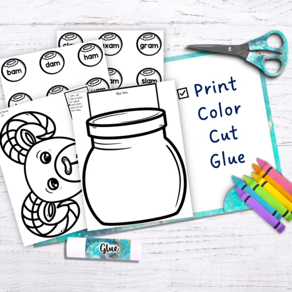 Short A Vowel Craft | Ram's Jam | AM Word Family | Made By Teachers